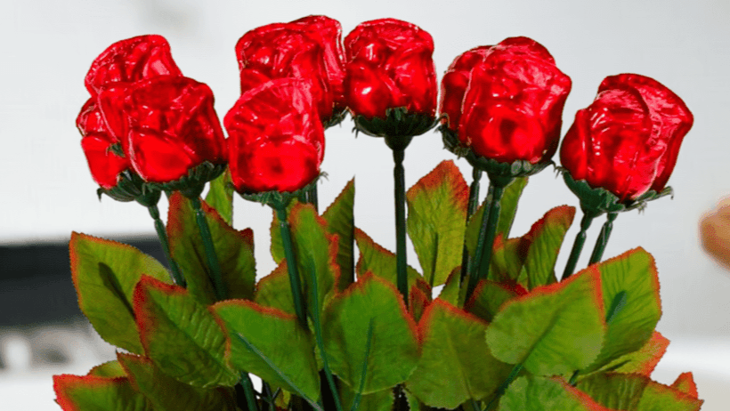 Belgian Milk Chocolate Roses Long Stem – Chamberlains Chocolate Factory ...