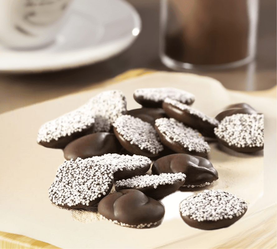 Dark Chocolate Nonpareils with White Seeds – Chamberlains Chocolate ...